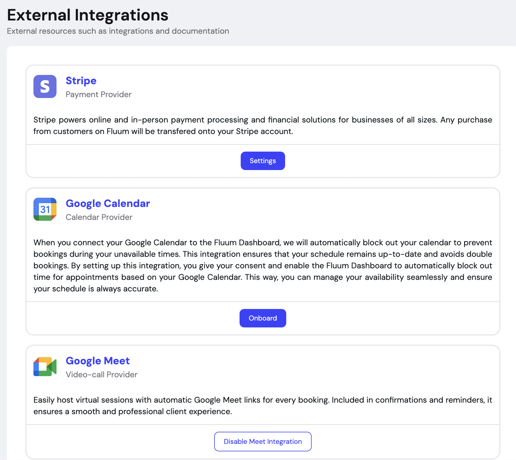 How to Connect Google Meet for Online Sessions - Fluum Guides for B2B ...